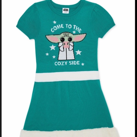 Star Wars | Dresses | Girls Star Wars Baby Yoda Grogu Come To The Cozy ...
